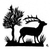 Scherenschnitt Hirsch 5×5 cm – Scherenschnitte